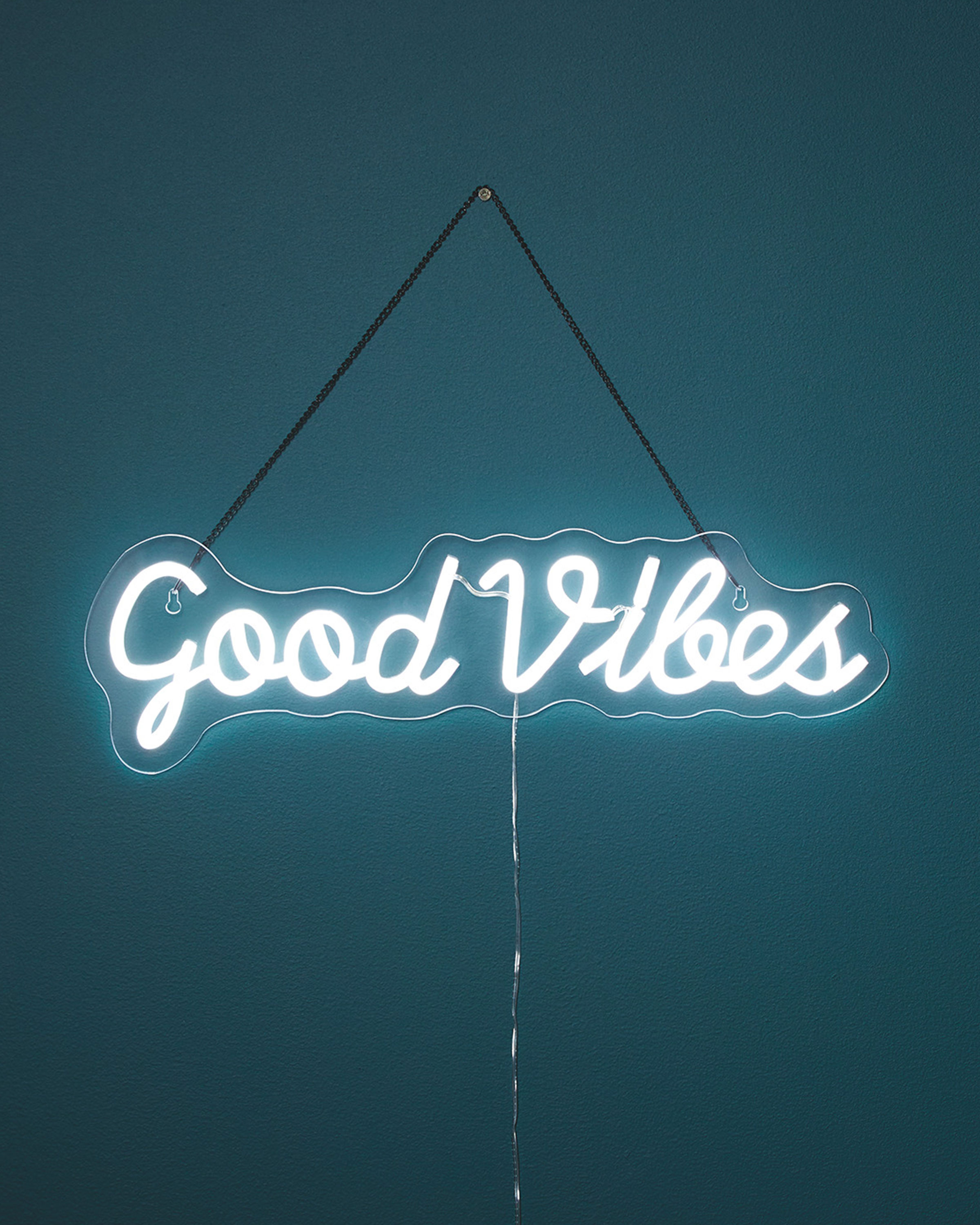 Neon Good Vibes Sign - ALDI UK
